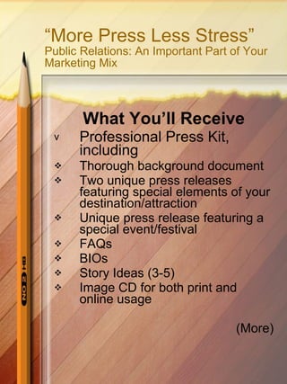 More Press...Less Stress | PDF