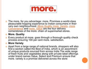 More retail outlet | PPT