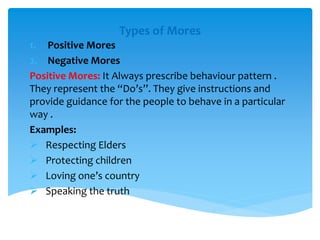 Mores and folkways | PPTX