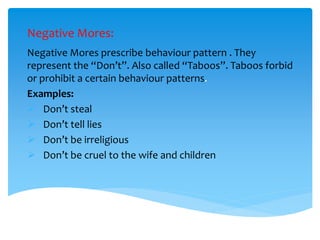 Mores and folkways | PPTX