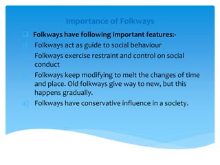 Mores and folkways | PPTX