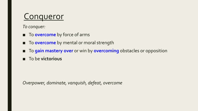 More Than a Conqueror | PPT