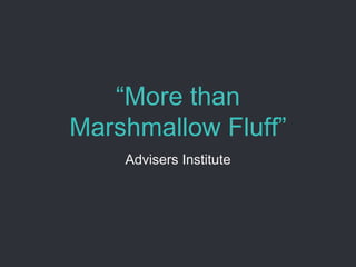 “More than marshmallow fluff” | PPTX | Substance Abuse | Diseases and ...
