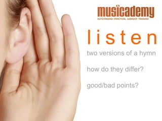 Modern hymns: how are they different and how to (re)write one | PPTX