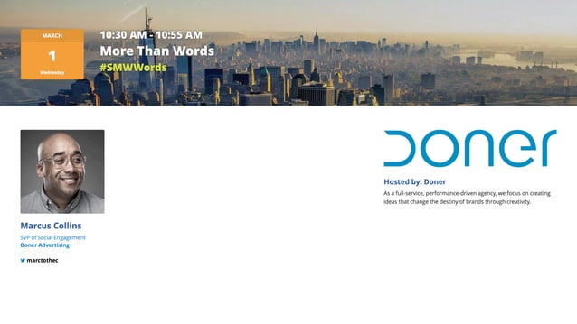 SMWNYC 2017 - Doner - More Than Words | PDF