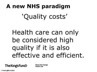 Strategies to improve NHS productivity | PPT