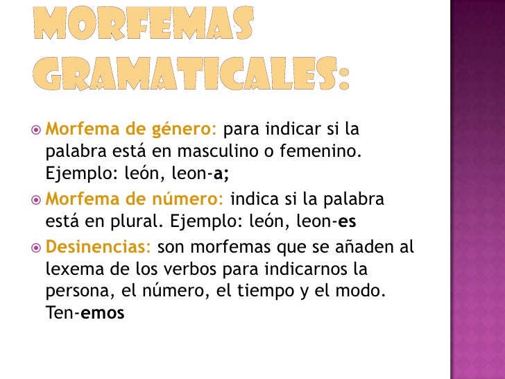 Lexemas Y Morfemas. Qué Son : Ejercicios resueltos para separar lexemas ...