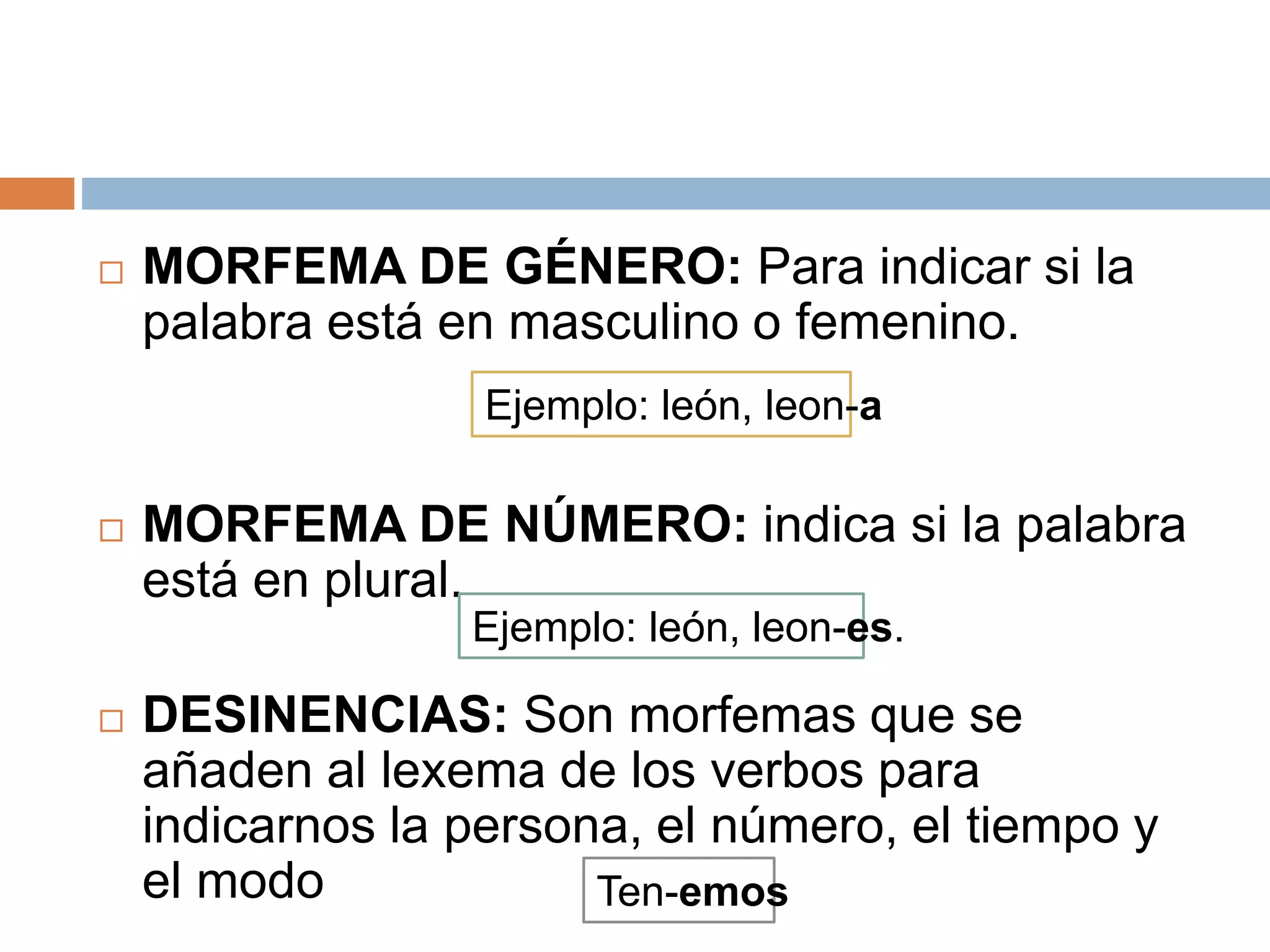 Morfemas y lexemas | PPT