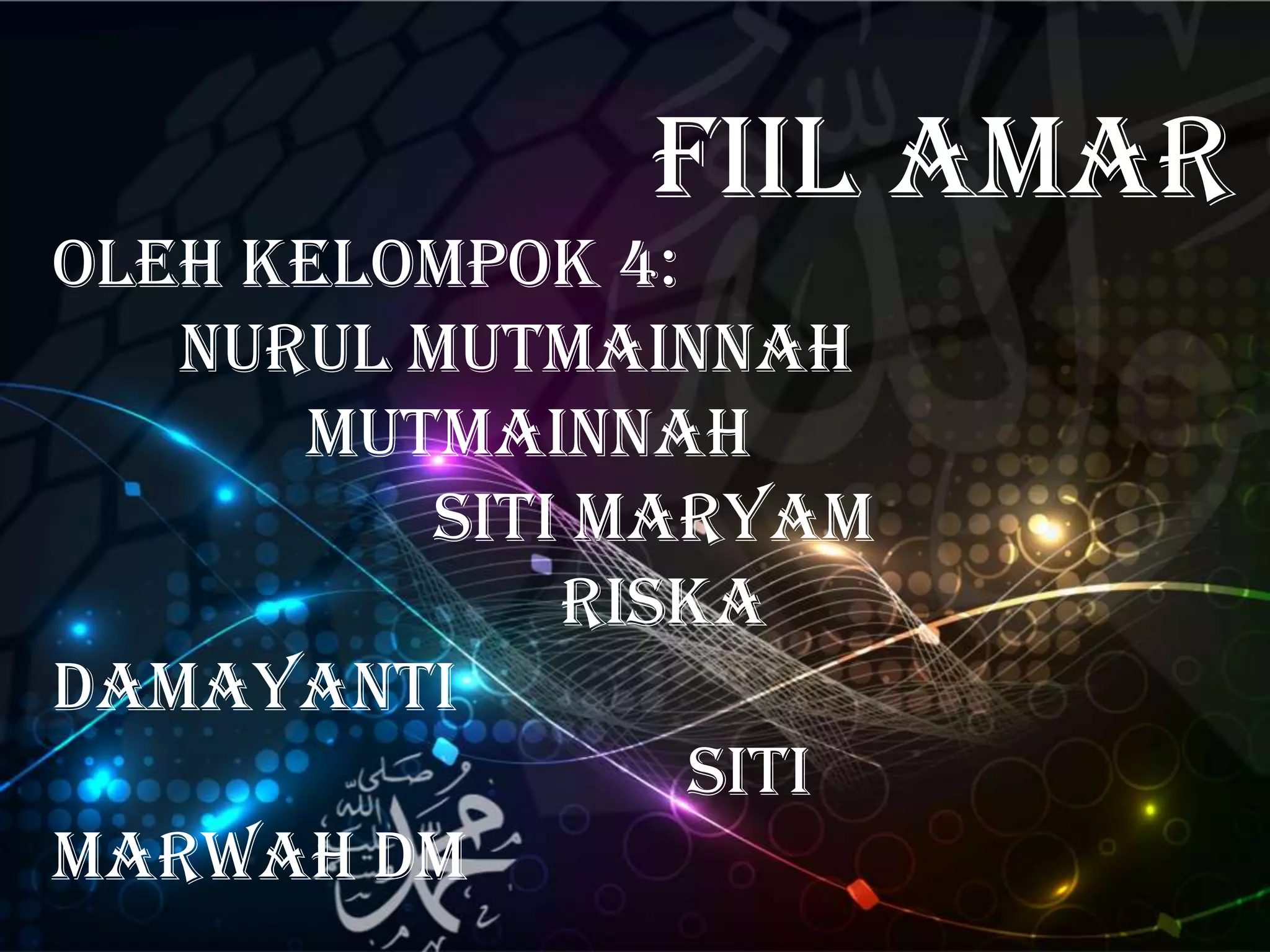 Morfologi bhs.arab fiil amar | PPT