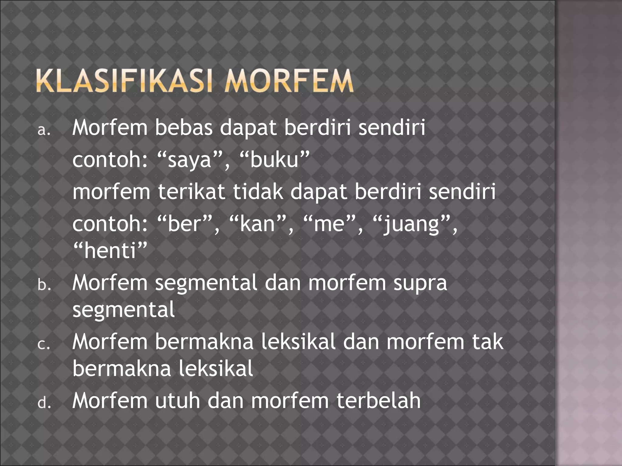 Morfologi 06-1 | PPT