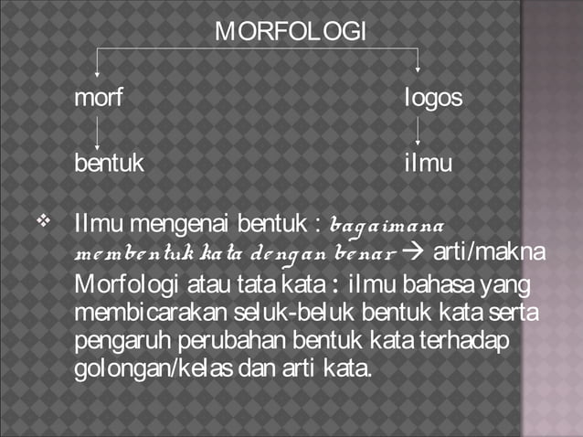 Morfologi 06-1 | PPT