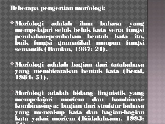 Morfologi 06-1 | PPT | Free Download