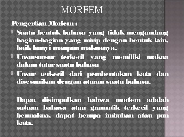 Morfologi 06-1 | PPT