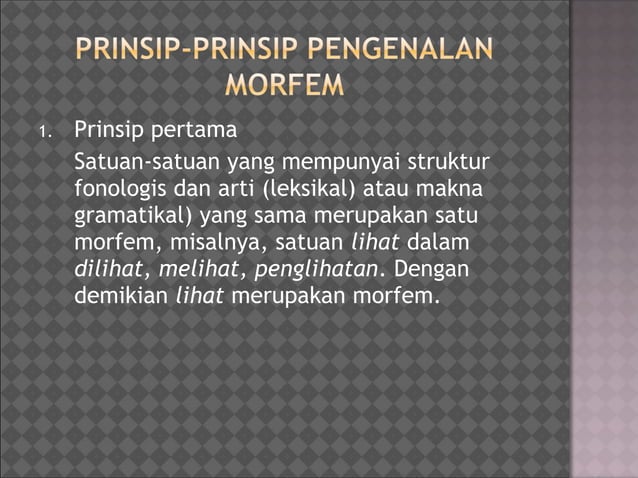 Morfologi 06-1 | PPT