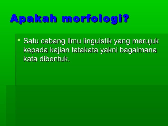 Morfologi | PPT