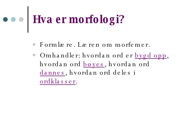 Morfologi