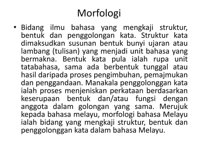Morfologi | PPTX
