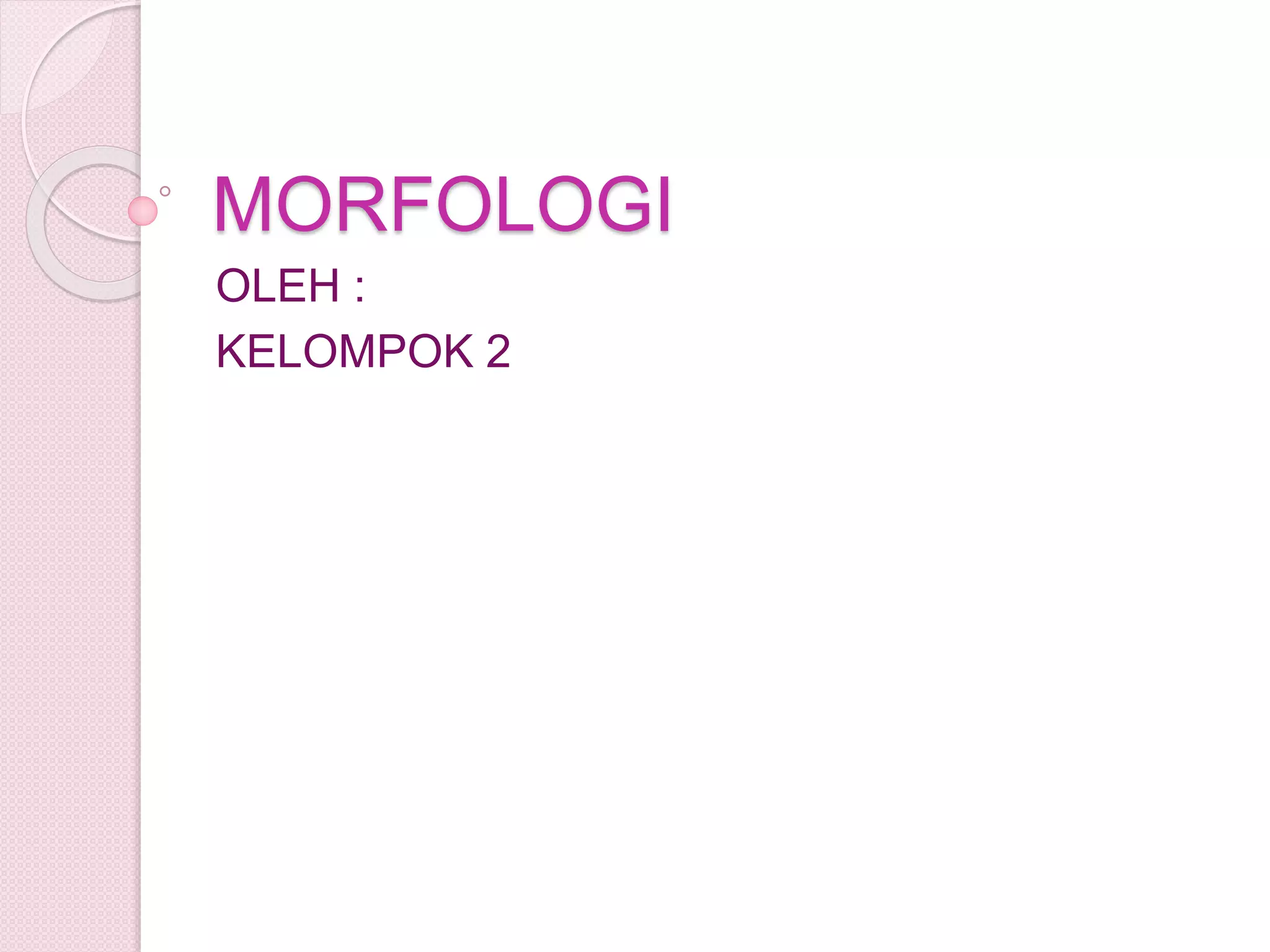 Morfologi | PPTX