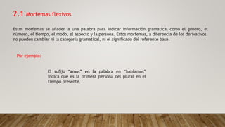 Morfologia de las palabras trabajo literatura | PPTX