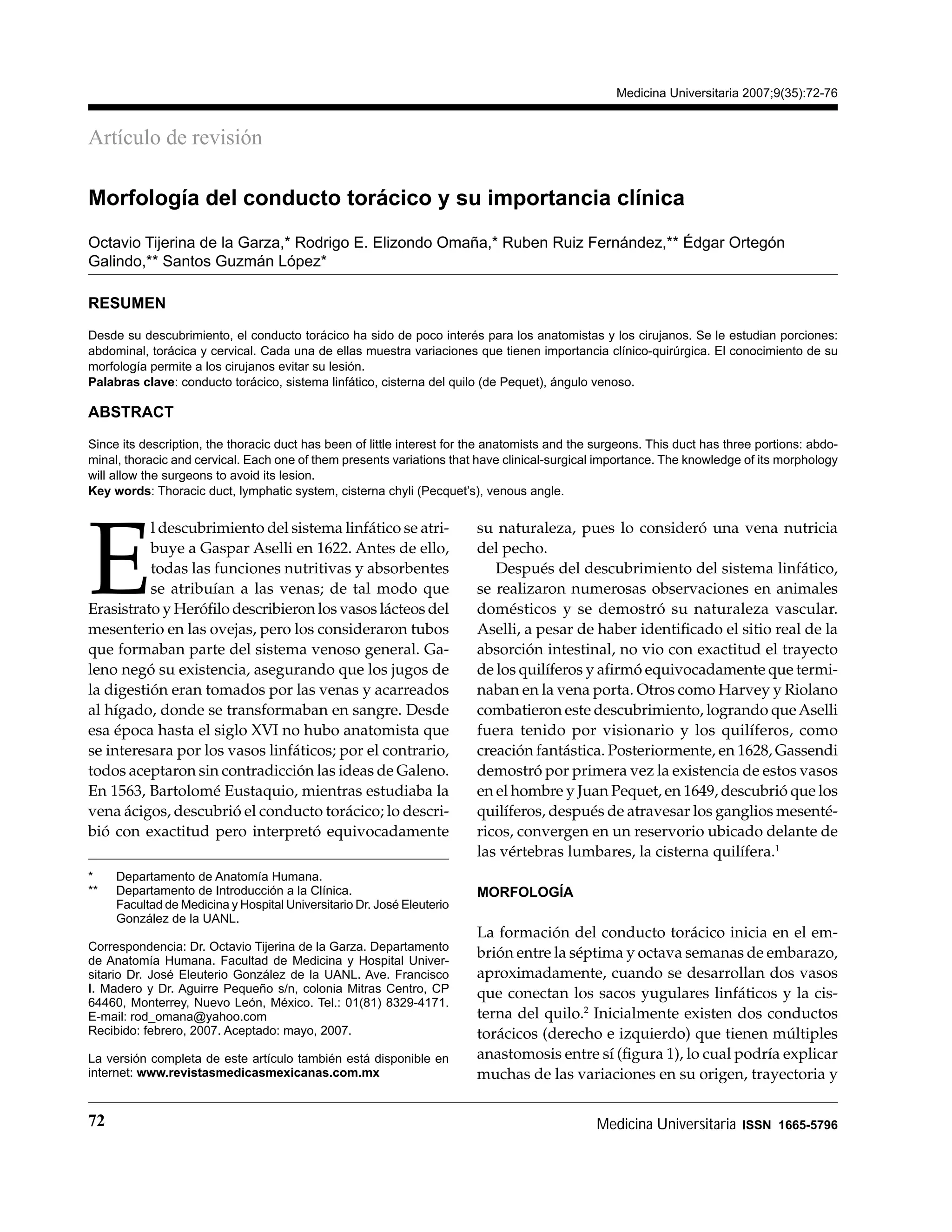 Morfologia Del Conducto Toracico Pdf