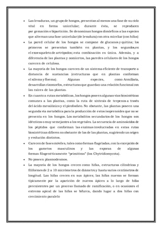 Morfologia del reino fungi | DOCX