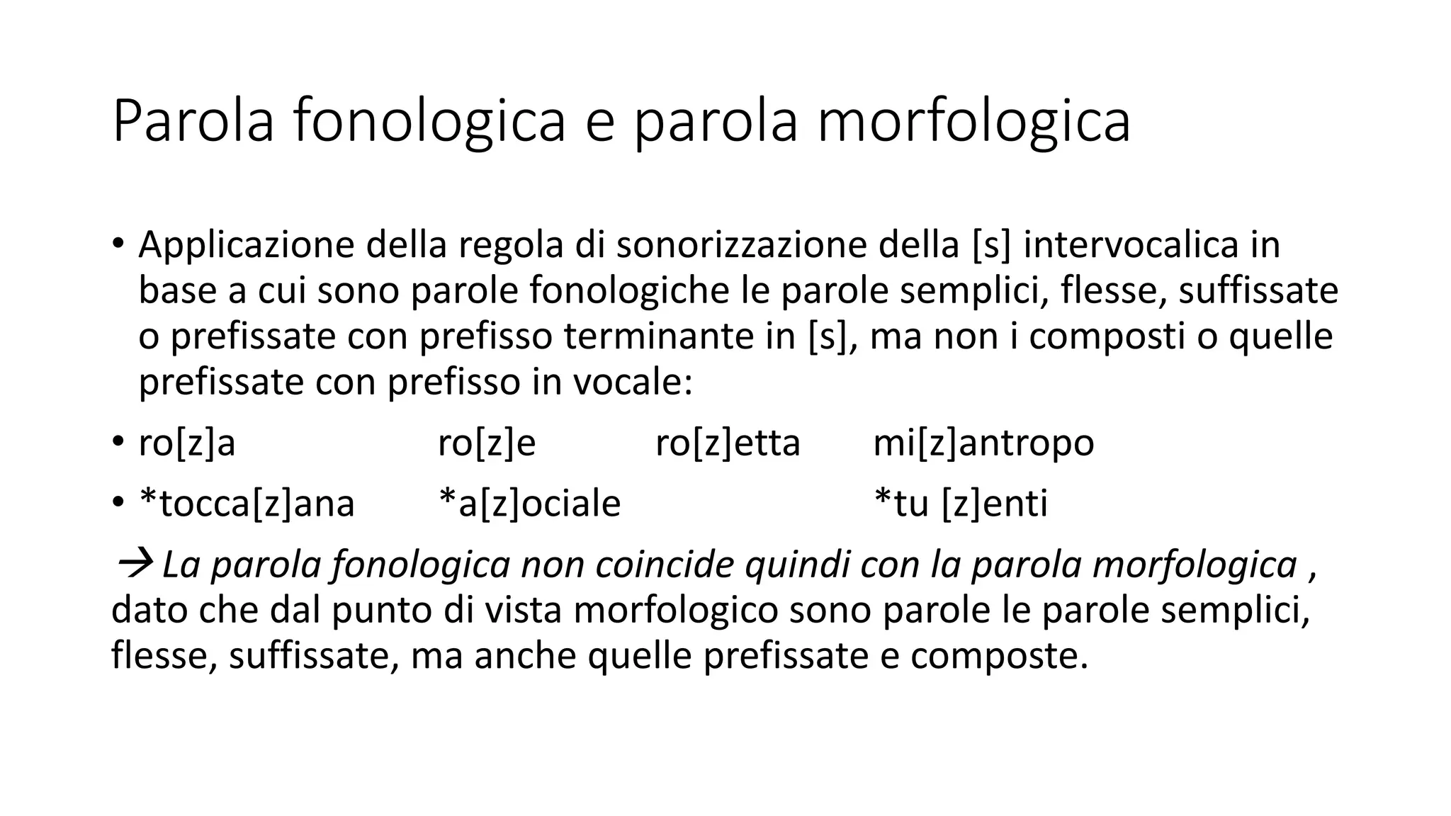 Morfologia Italiana- Nozioni base di Linguistica | PPTX