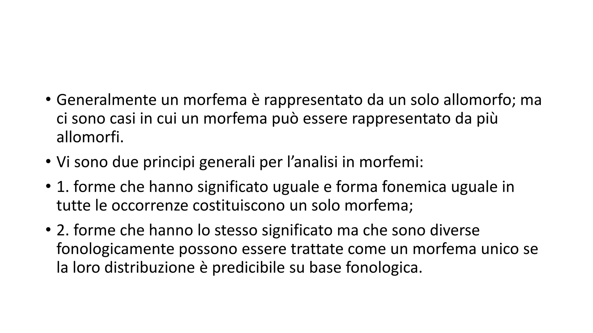 Morfologia Italiana- Nozioni base di Linguistica | PPTX