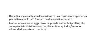 Morfologia Italiana- Nozioni base di Linguistica | PPTX