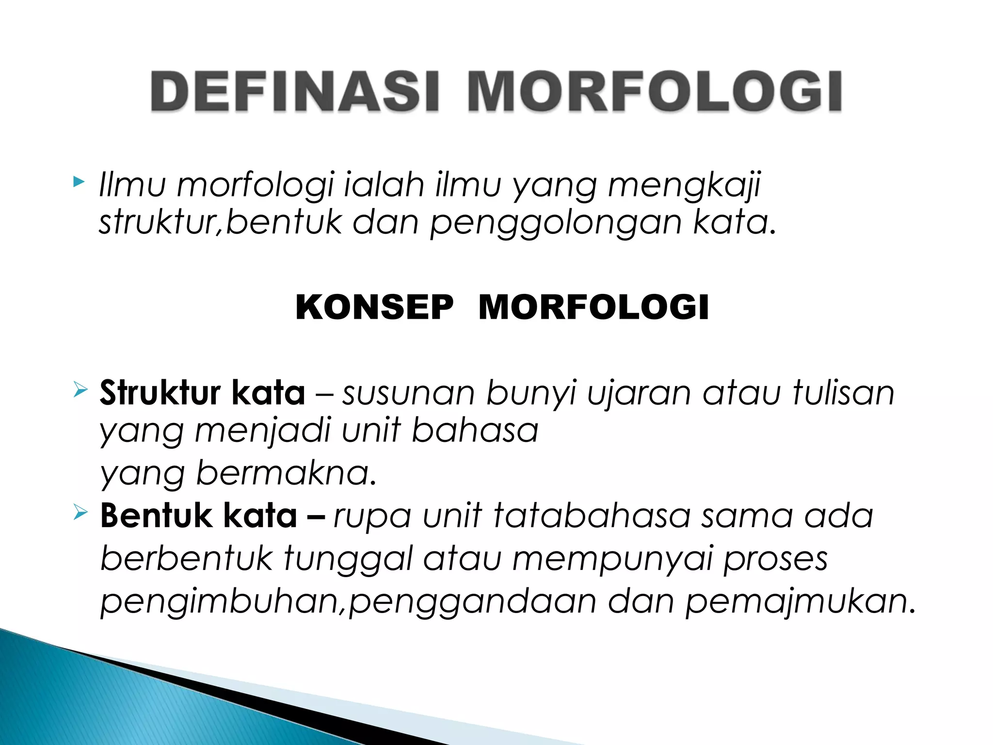 Morfologi bahasa melayu | PDF