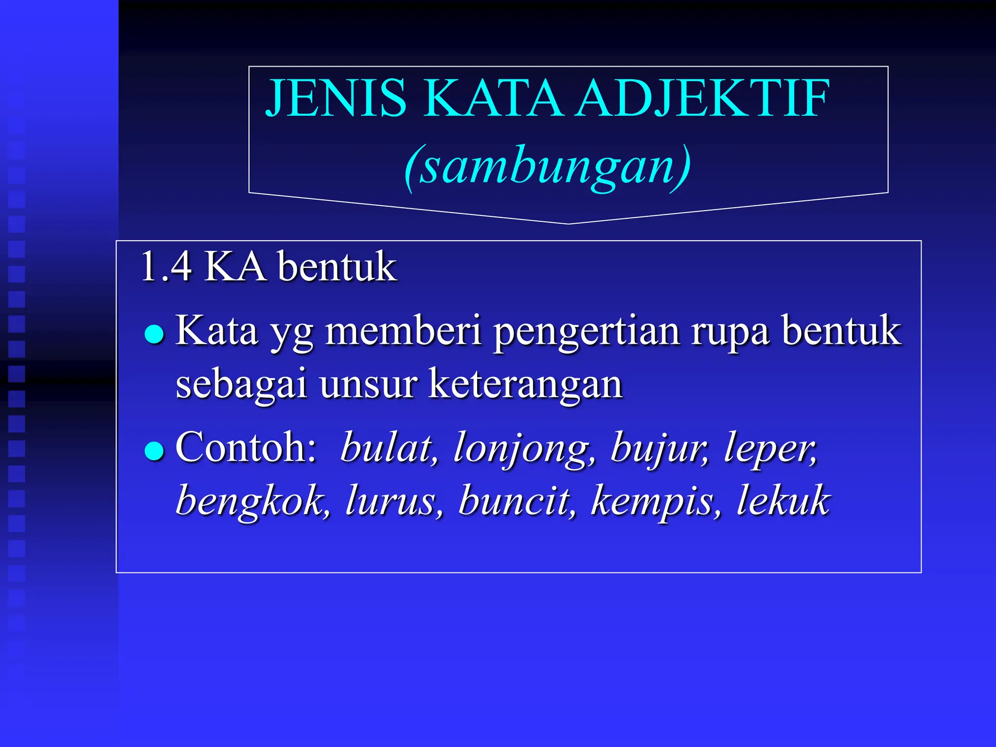 MORFOLOGI BM - Latihan Pengukuhan Kata Adjektif | PPT