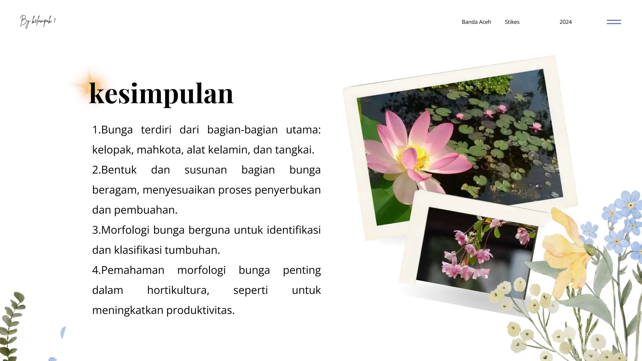 Morfologi bunga by klpk 1-1.pptx.tilugas botani farmasi. Definisi ...