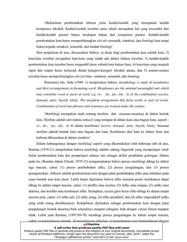 Morfologi Dan Morfofonemik Bahasa Sumbawa Dialek Tongo | PDF