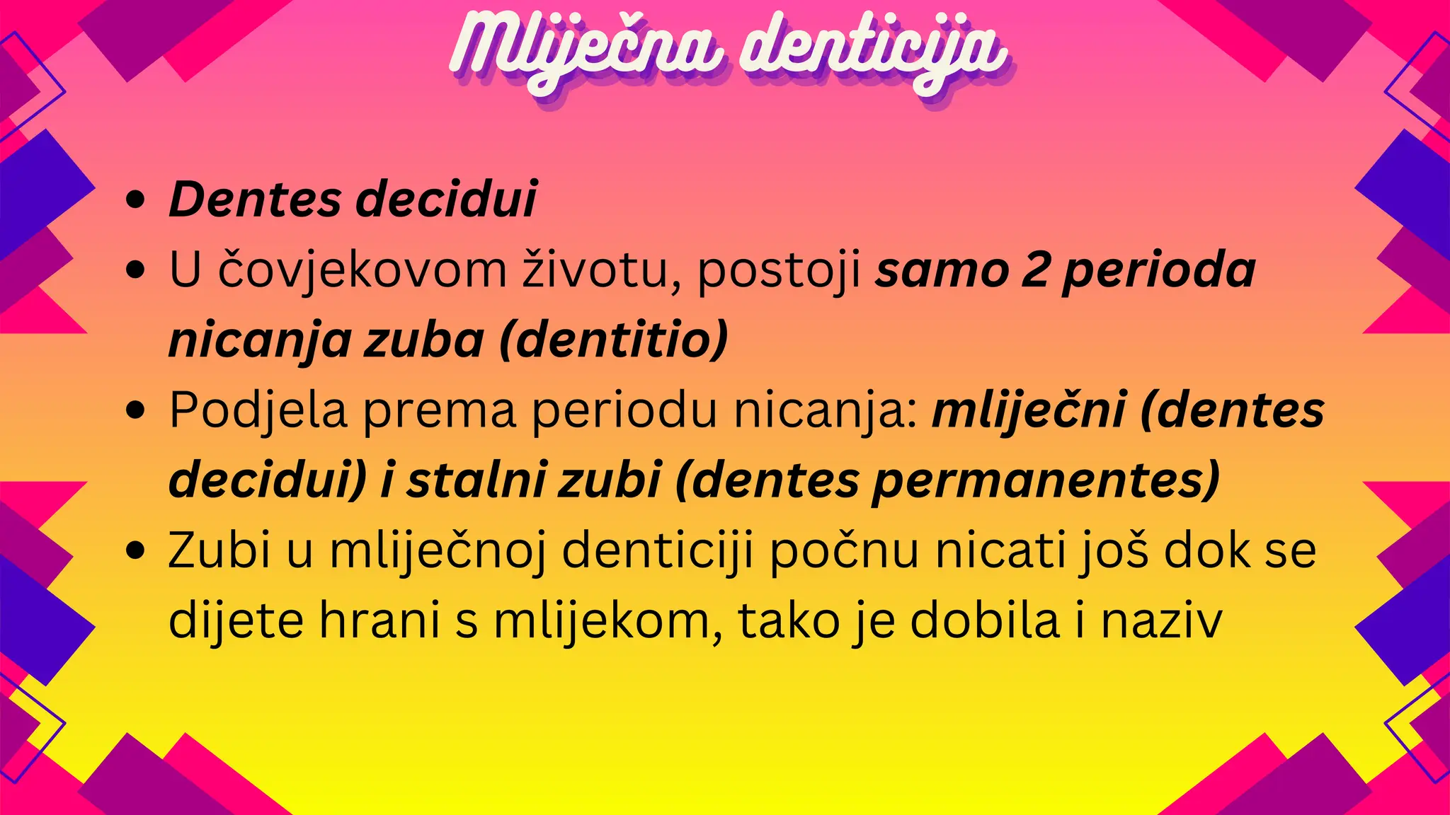 Morfologija zuba - Denticije | PDF