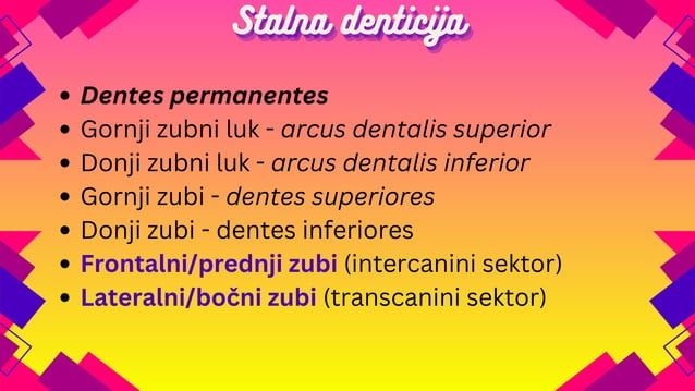 Morfologija zuba - Denticije | PDF