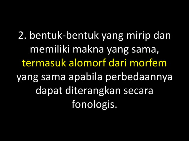 Morfologi morfem, morf, prinsip morfem | PPT