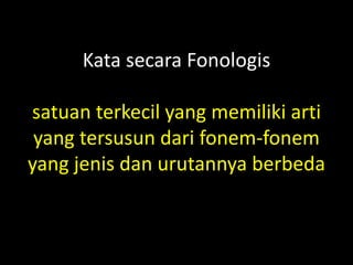 Morfologi morfem, morf, prinsip morfem | PPTX