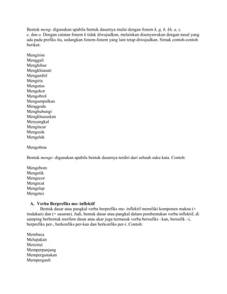 Morfologi pembentukan verba referensi | PDF