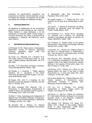 Morfometría Habito Alimenticio Tilapia Roja | PDF
