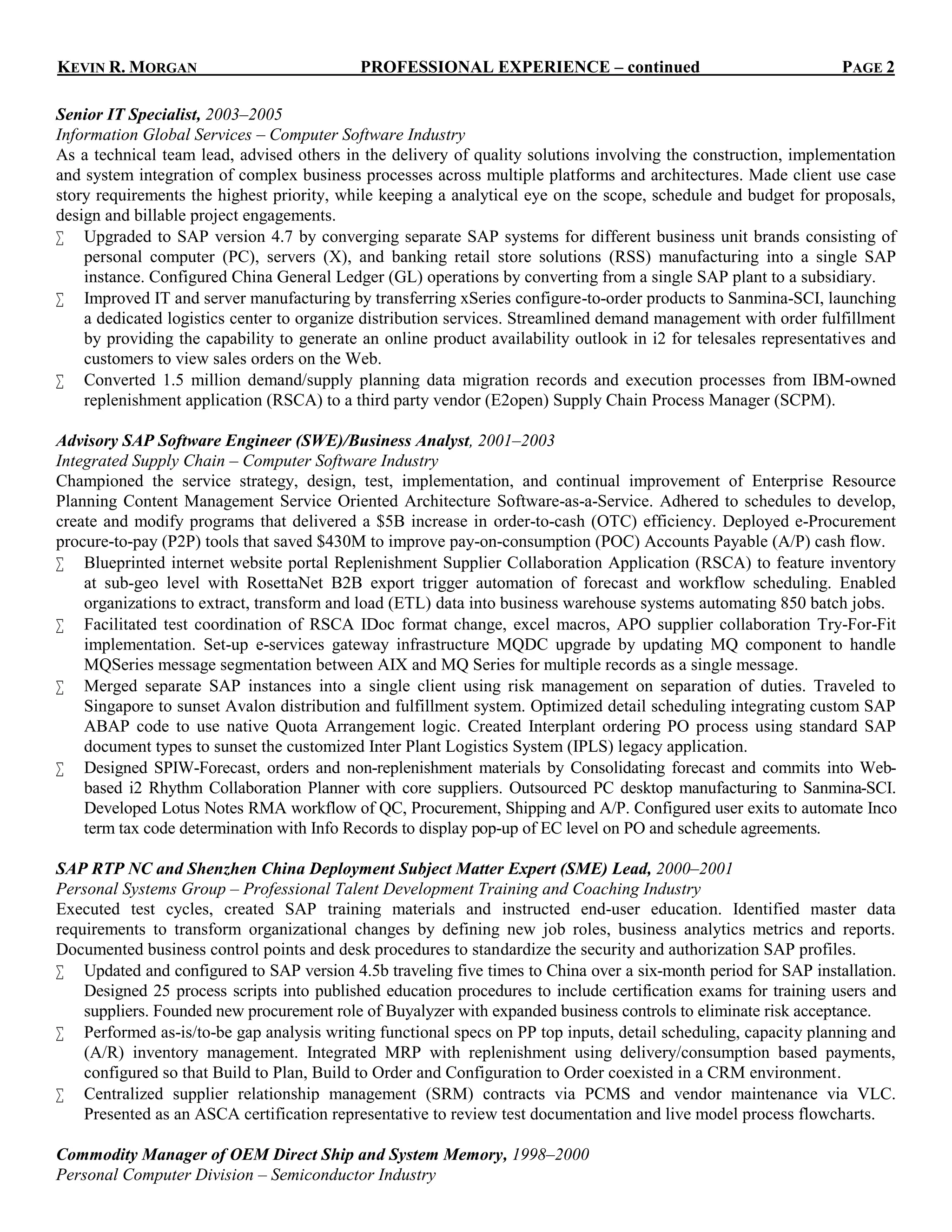 morgan.kevin.resume-ITSM | PDF