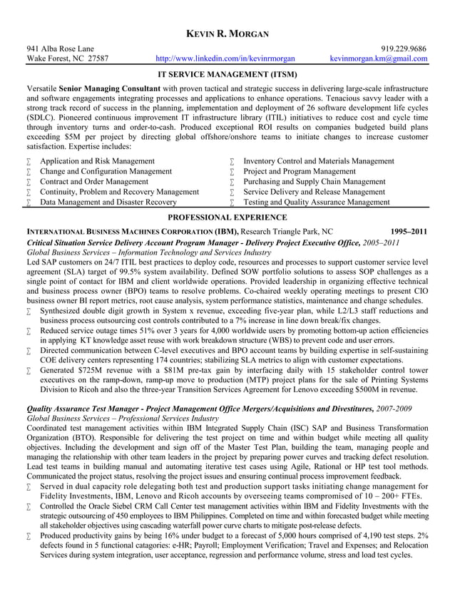 morgan.kevin.resume-ITSM | PDF