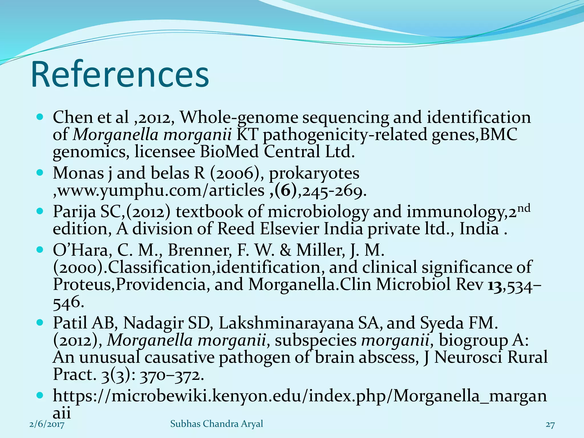 About Morganella species | PDF