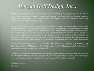 Morgan Golf Design~Information~8~11 | PDF