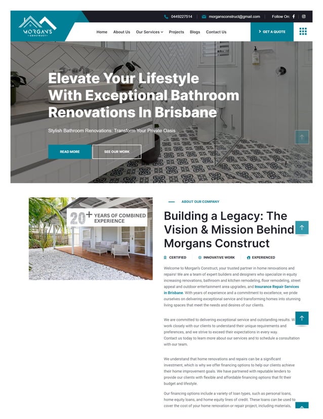 Morgan's Construct - Expert Home Renovation Builders in Brisbane | PDF