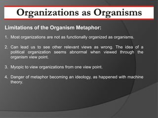 Morgans organizations as organisms | PPTX