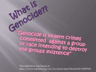Genocide in the world today MK | PPTX