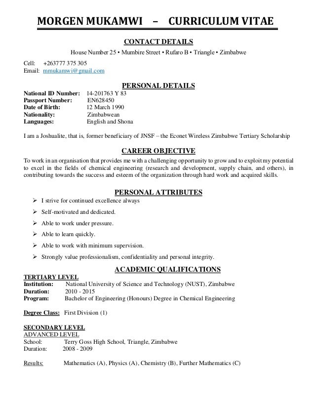 zimbabwean-cv-format-domestic-housekeeper-cv-may-2021-revamping