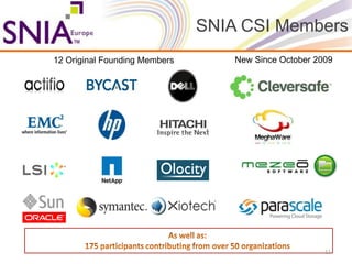 SNIA – Standard e scenari per il Cloud Storage | PDF