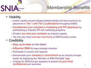 SNIA – Standard e scenari per il Cloud Storage | PDF