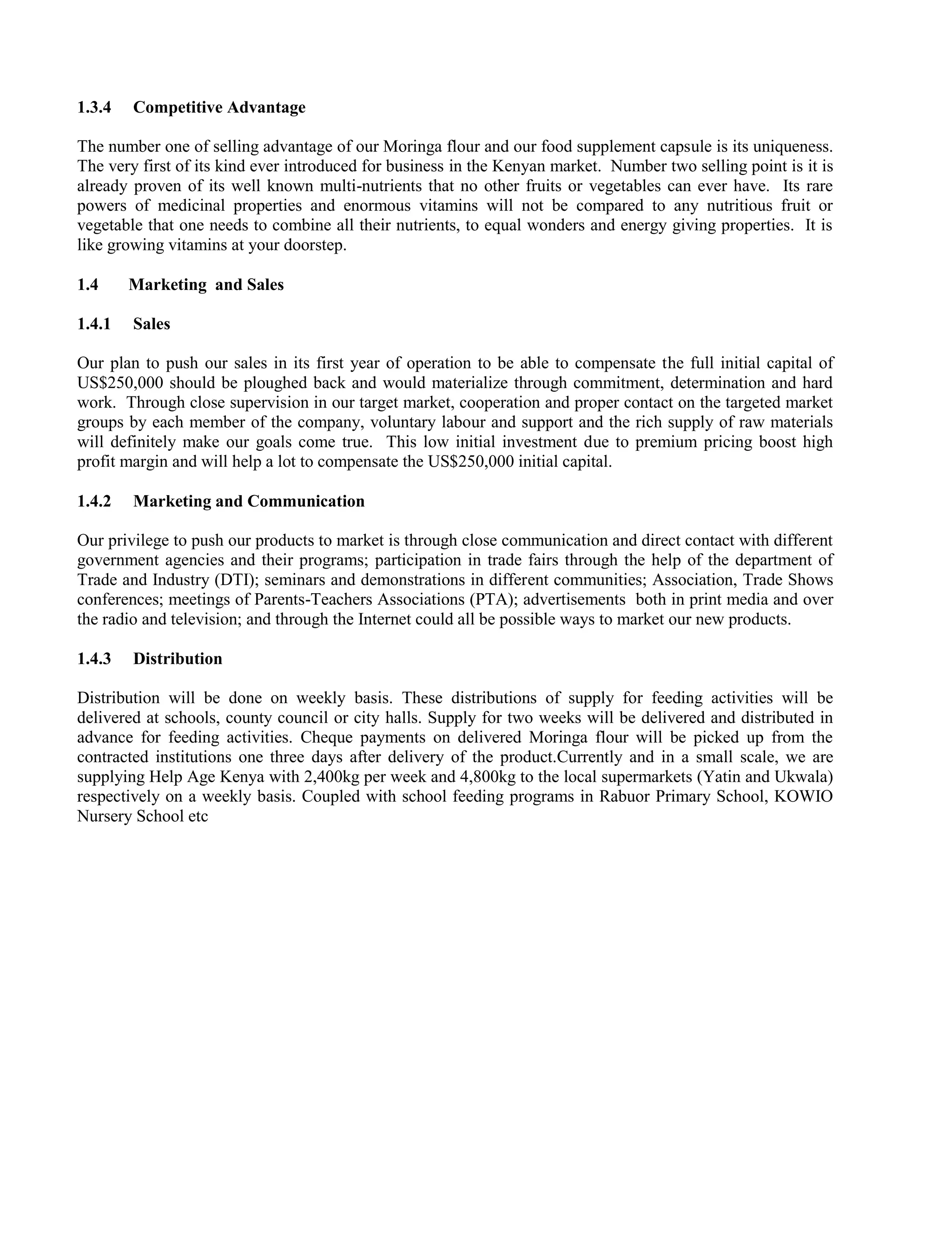 Moringa business-plan | PDF