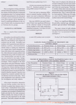 Moringa breastfeeding study | PDF